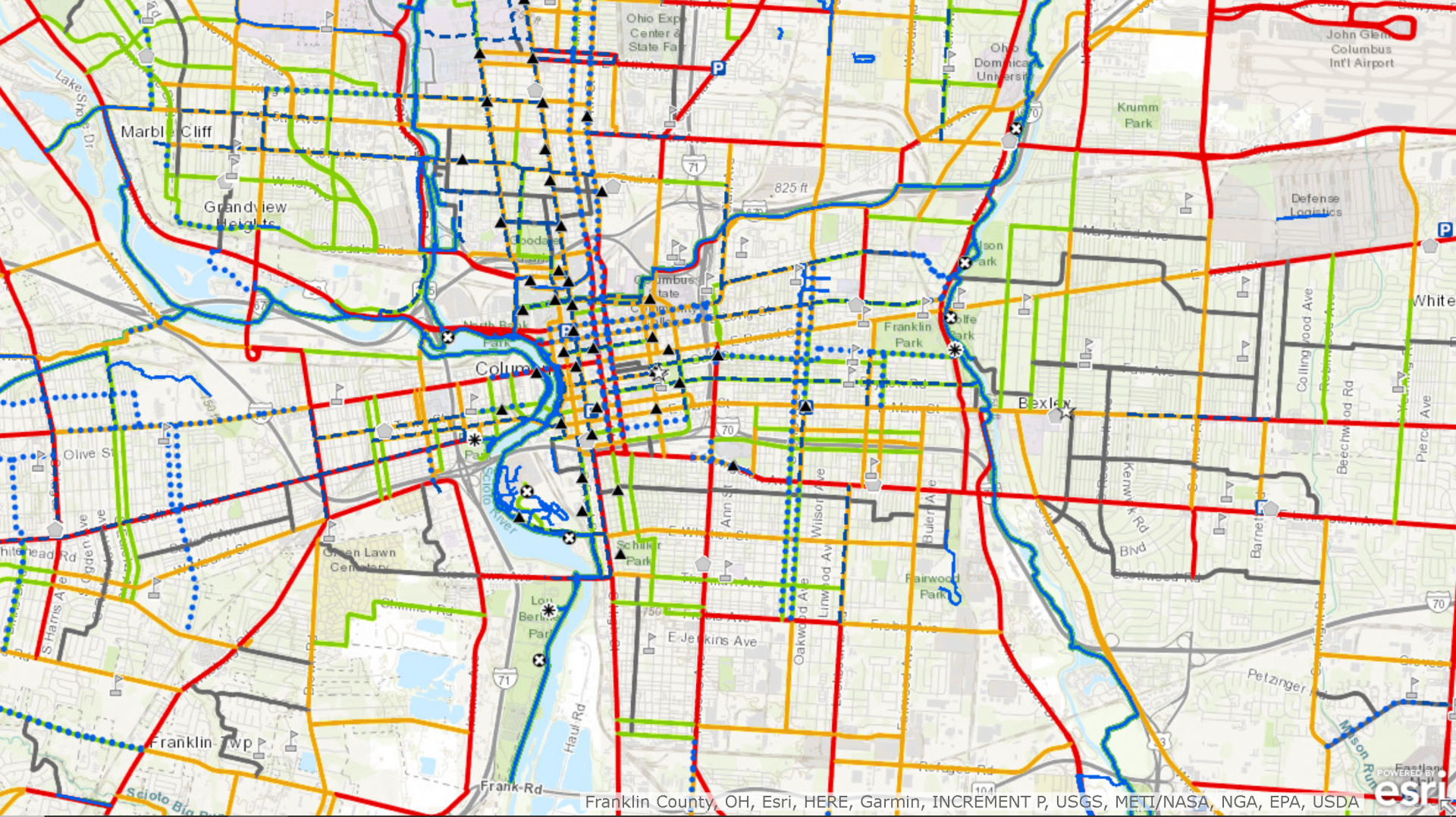 Columbus Metro Bike Map | Desis: Senior Thesis